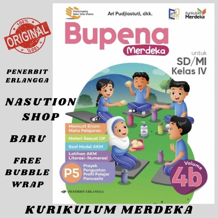 Jual PROMO!!! PAKET BUKU BUPENA KELAS 4 SD/MI 4A 4B 4C 4D ERLANGGA KURIKULUM MERDEKA TERMURAH ...