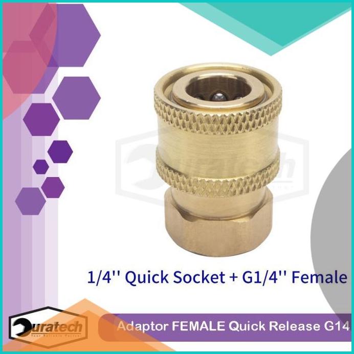 Jual Quick release female adaptor G14 gun jet cleaner adapter nozzle ...