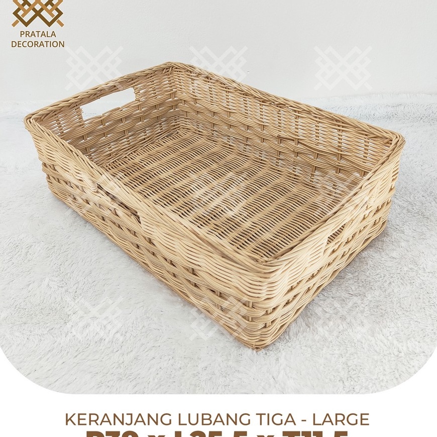 Jual Star Seller [COD]KERANJANG ROTAN KOTAK UKURAN BESAR P39 x L25.5 x ...