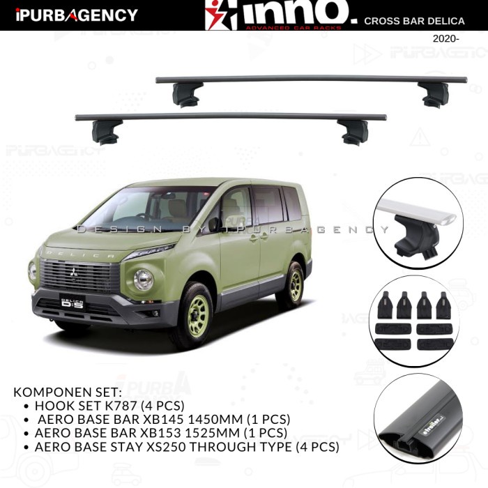 Jual [Original] Inno Cross Bar Set Mitsubishi Delica Tahun 2020- Bisa ...