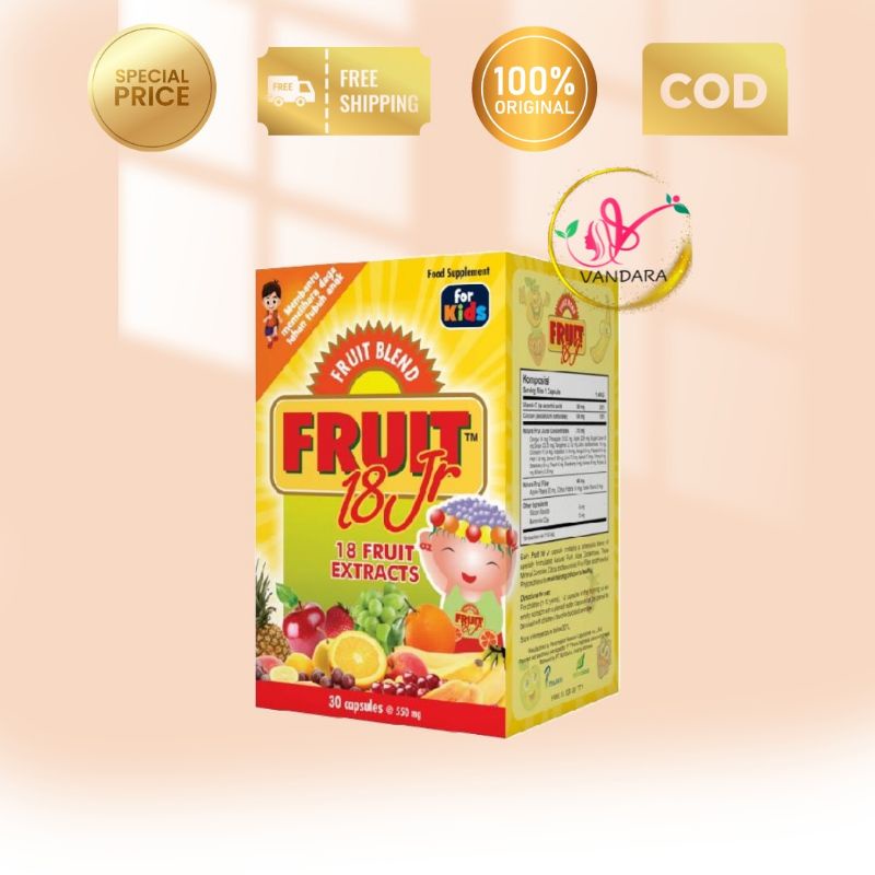 Jual Fruit 18 Junior isi 30 Kapsul - Vitamin Anak dengan Ekstrak Buah ...