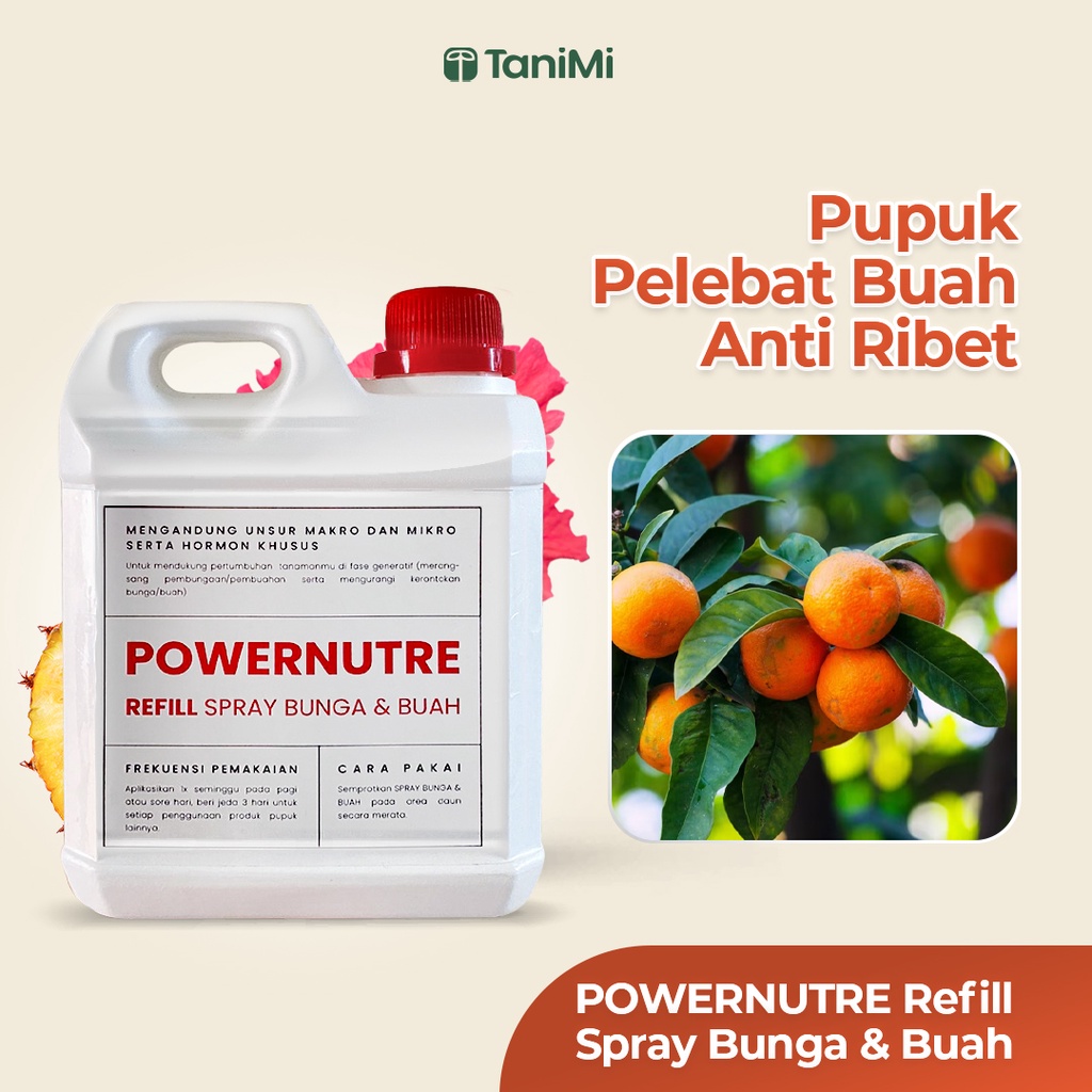 Jual TANIMI - REFIL 1 LITER Pupuk Cair Penumbuh dan Pelebat Bunga/Buah ...