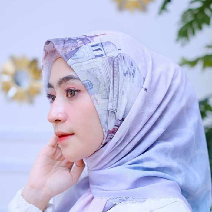 Jual [Original] Hijab Segi Empat / Masterpiece Baby Blue / Voal Ultrafine / Jilbab Terbaru ...