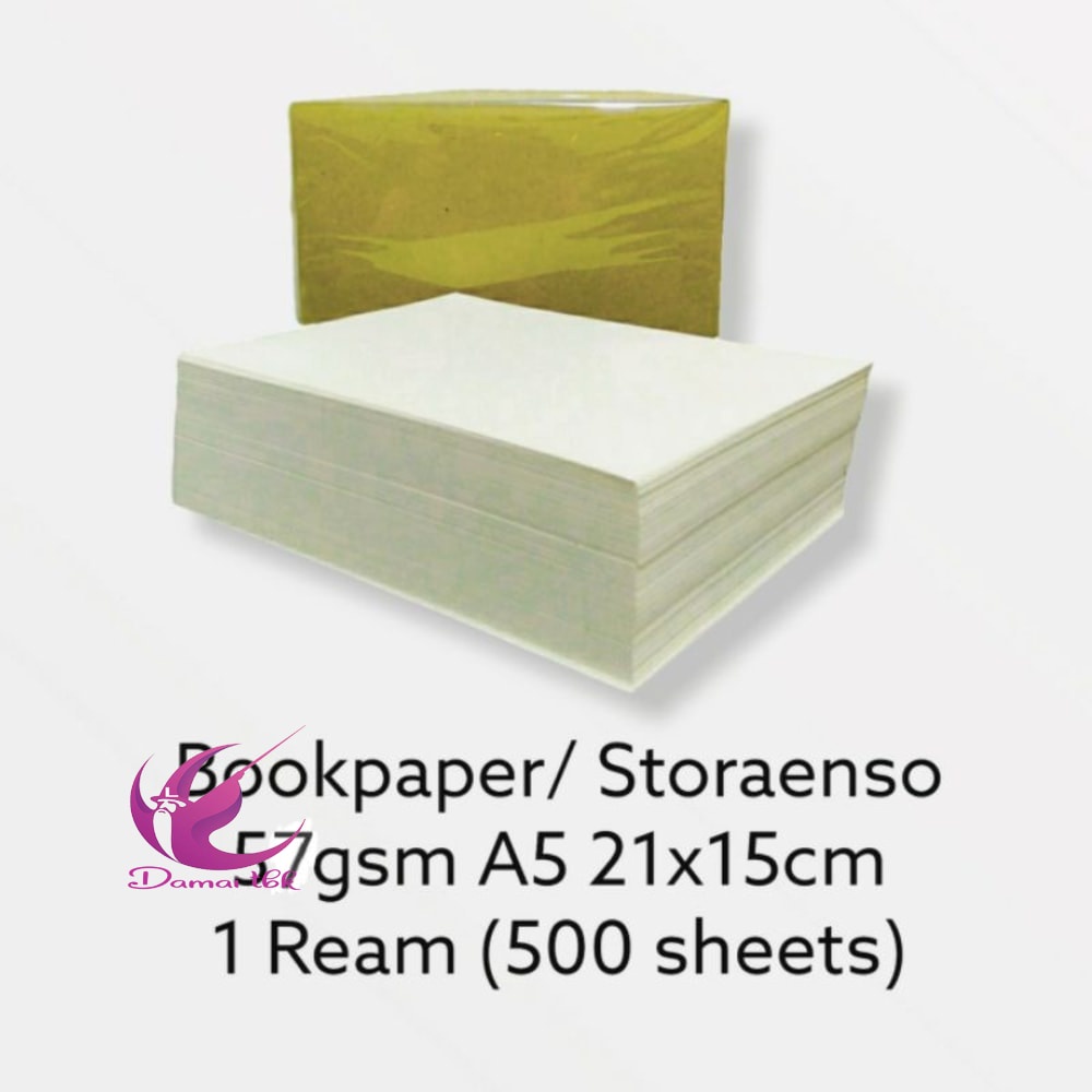 Jual Kertas Bookpaper A5 57gr Kertas Novel Kertas storaenso 1 Rim ...