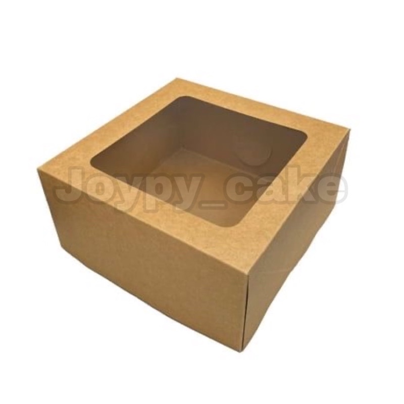 Jual box kue tart kotak kue kotak cake pudding roti dus kraft jendela ...