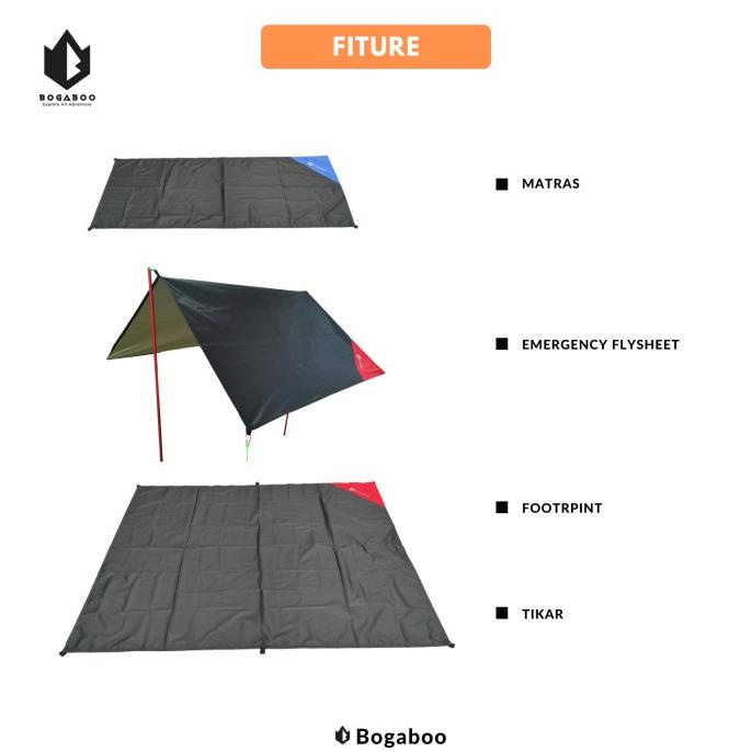 Jual BOGABOO footprint 3 x 4 ultralight waterproof 4 IN 1 - flysheet ...