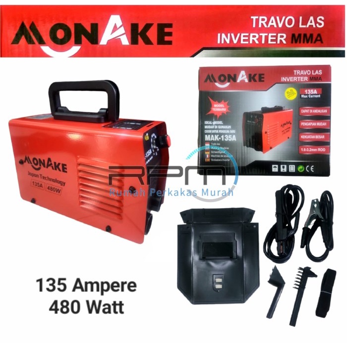 Jual Mesin Travo Las Listrik MONAKE MAK-135A Inventer mini Welding Machine | Shopee Indonesia