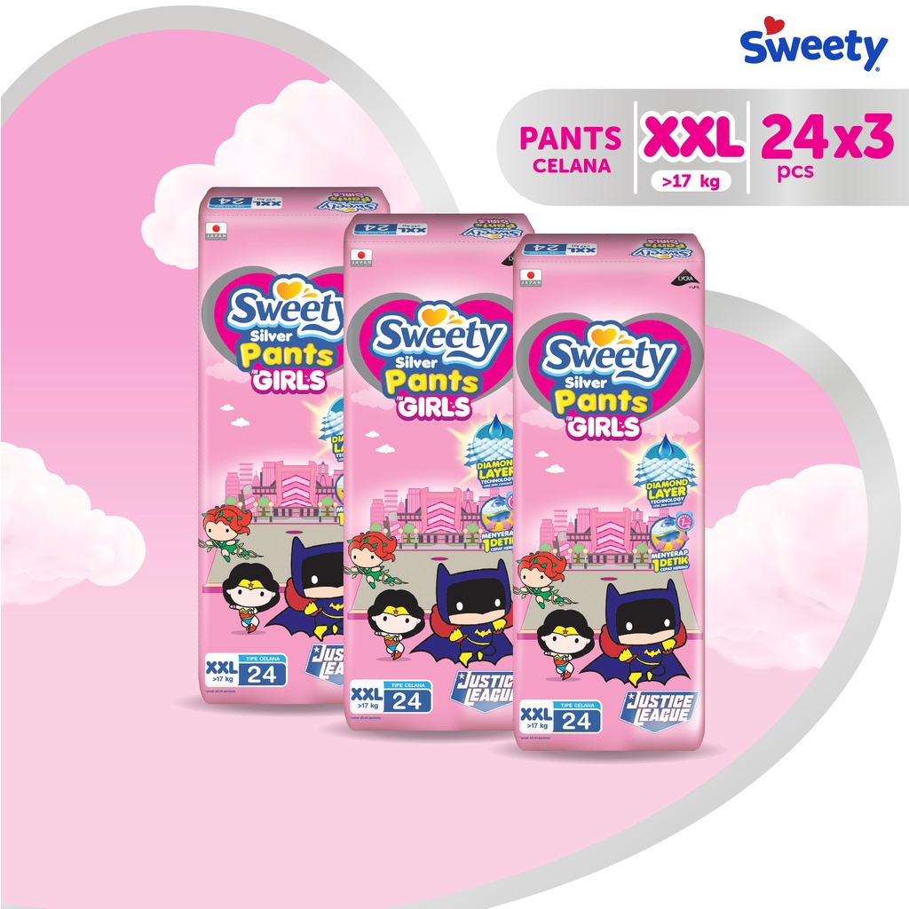 Jual Sweety Silver Pants Girls XXL 3x24s | Shopee Indonesia