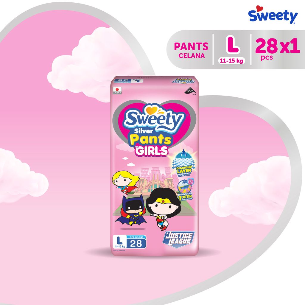 Jual Sweety Silver Pants Girls L 28s | Shopee Indonesia
