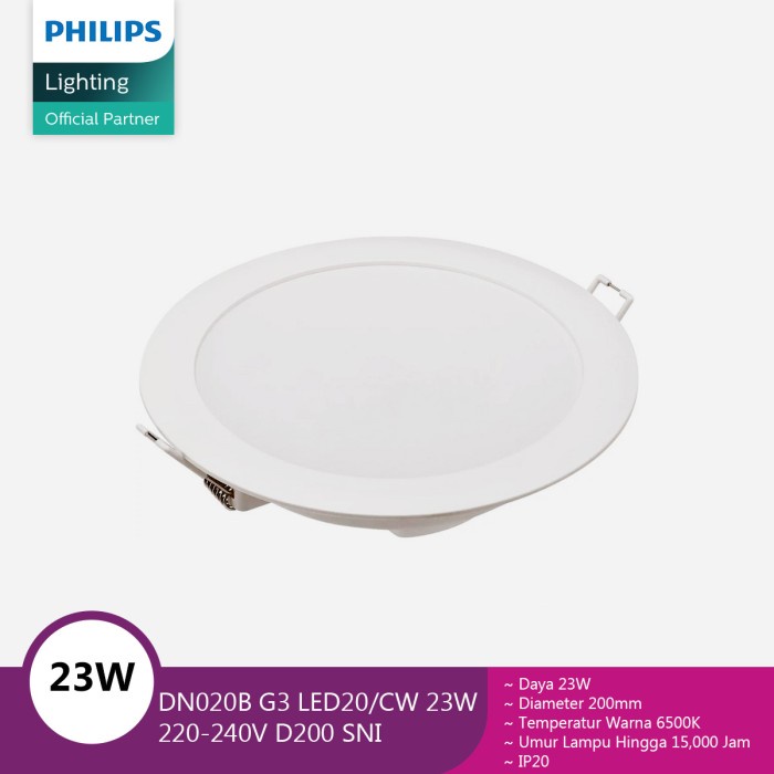 Jual Philips Downlight DN020B G3 LED20/CW 23W D200 SNI | Shopee Indonesia