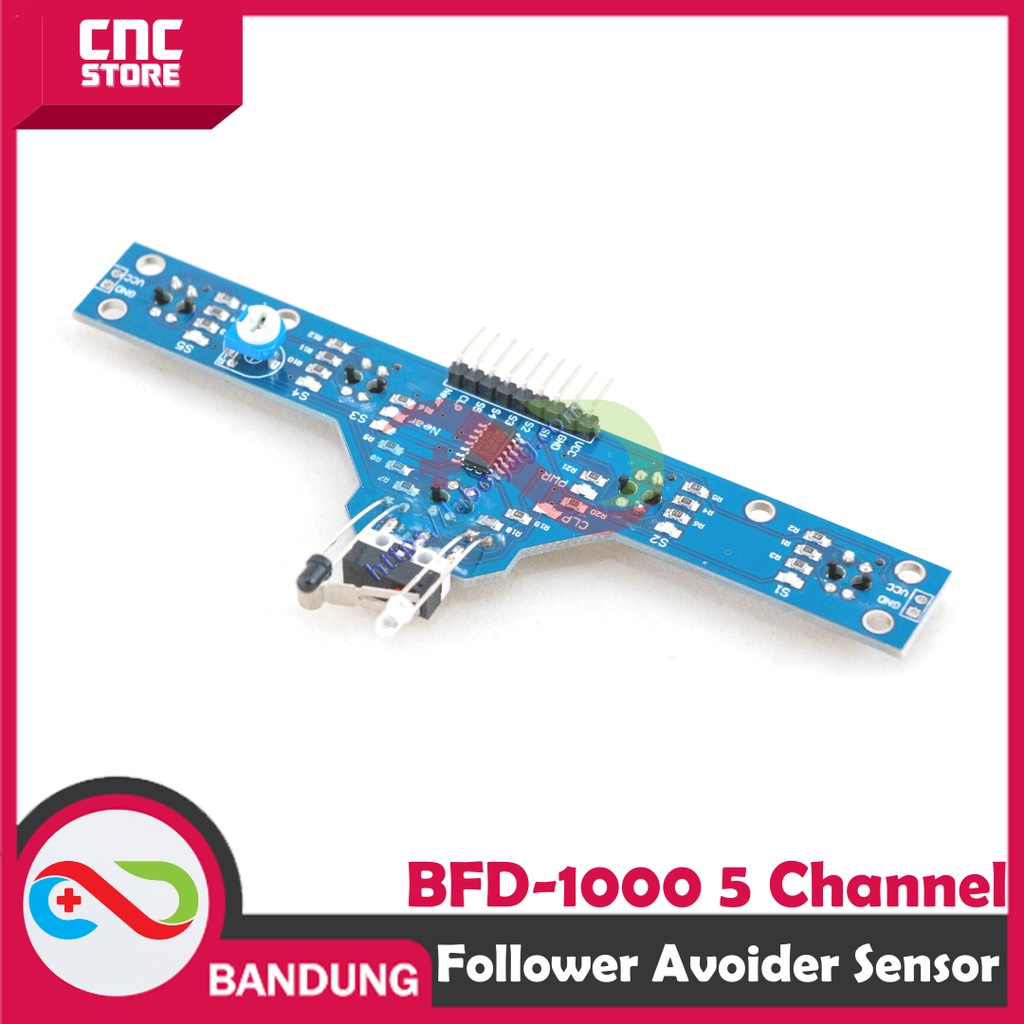 Jual BFD-1000 5 CHANNEL INFRARED TRACING ROBOT LINE FOLLOWER AVOIDER ...