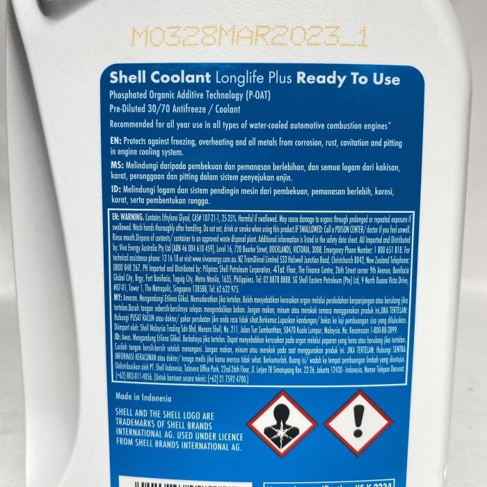 Jual Shell Coolant Long Life Plus 1L - Air Radiator Shell Antifreeze 30 ...