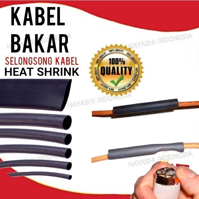 Jual Heat Shrink Kabel Bakar Konektor Penyambung Kabel Isolasi Ukuran ...