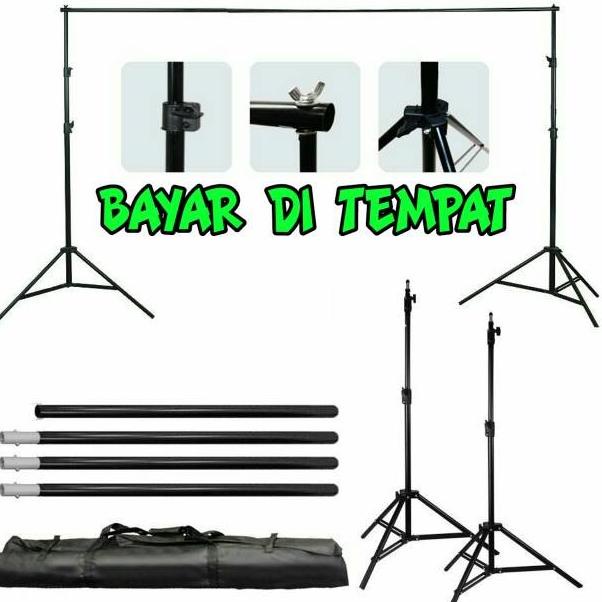 Jual Tiang Besi Untuk Poto Studio Background Backdrop Lebar 3 Meter ...