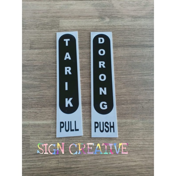 Jual Sign Penanda Pintu Tarik Dorong Akrilik | Shopee Indonesia