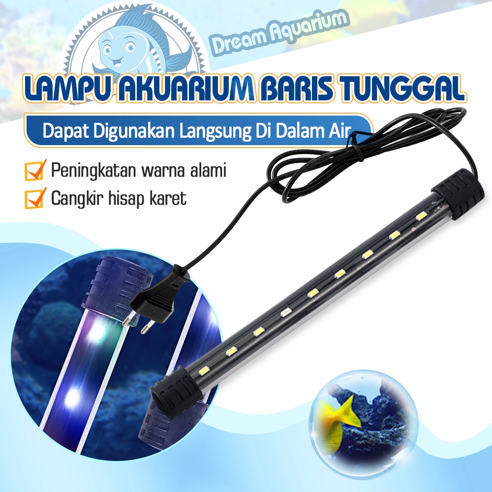 Jual Lampu Aquarium Akuarium aguarium LED Celup 20cm 30cm 40cm PUTIH ...