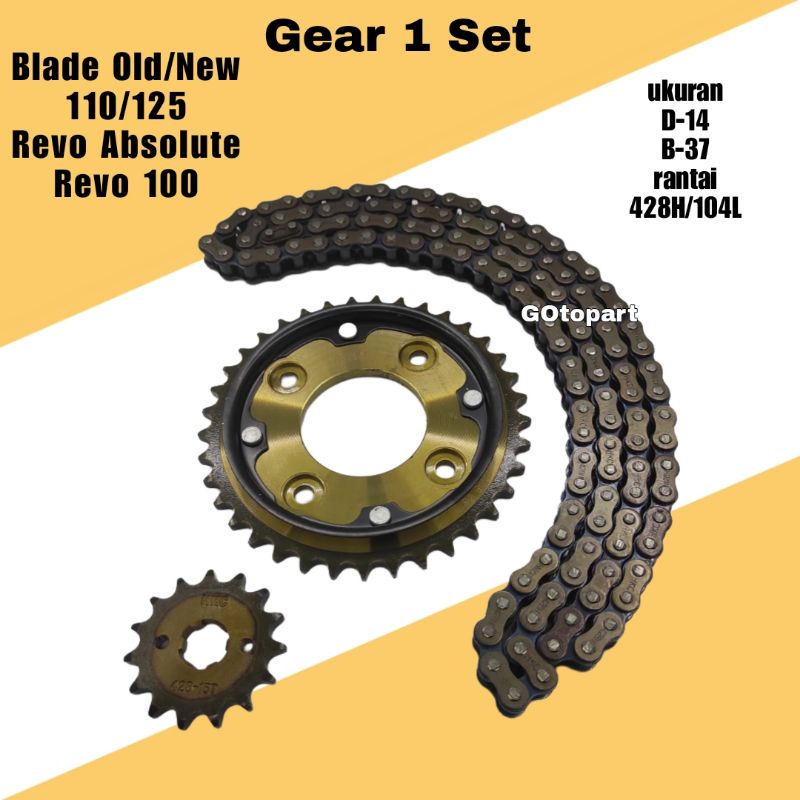 Jual Gearset Blade old New Revo absolute Revo fit Gear Gir ger gigi ...