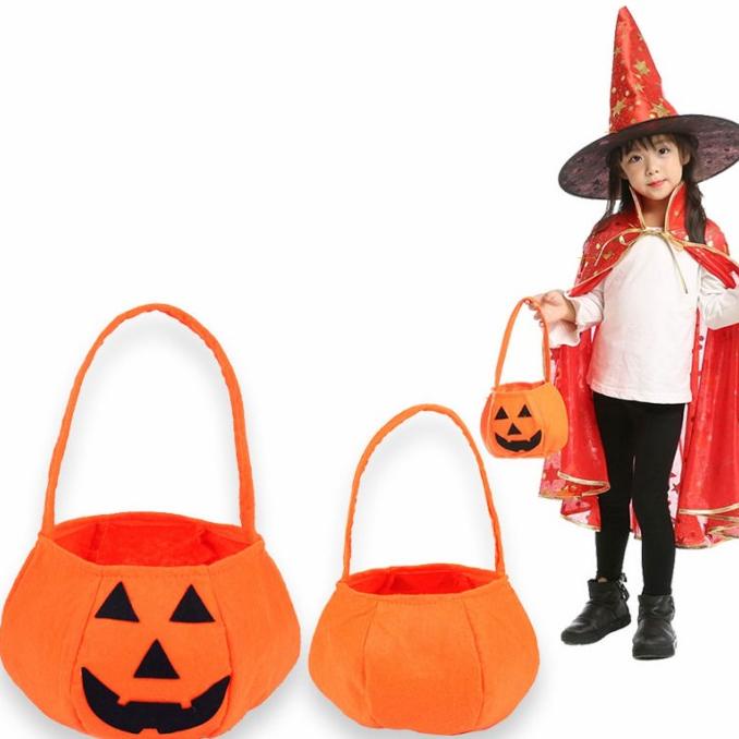 Jual New Sale Tas Permen Labu Candy Bag Treat Or Trick Pesta Halloween ...