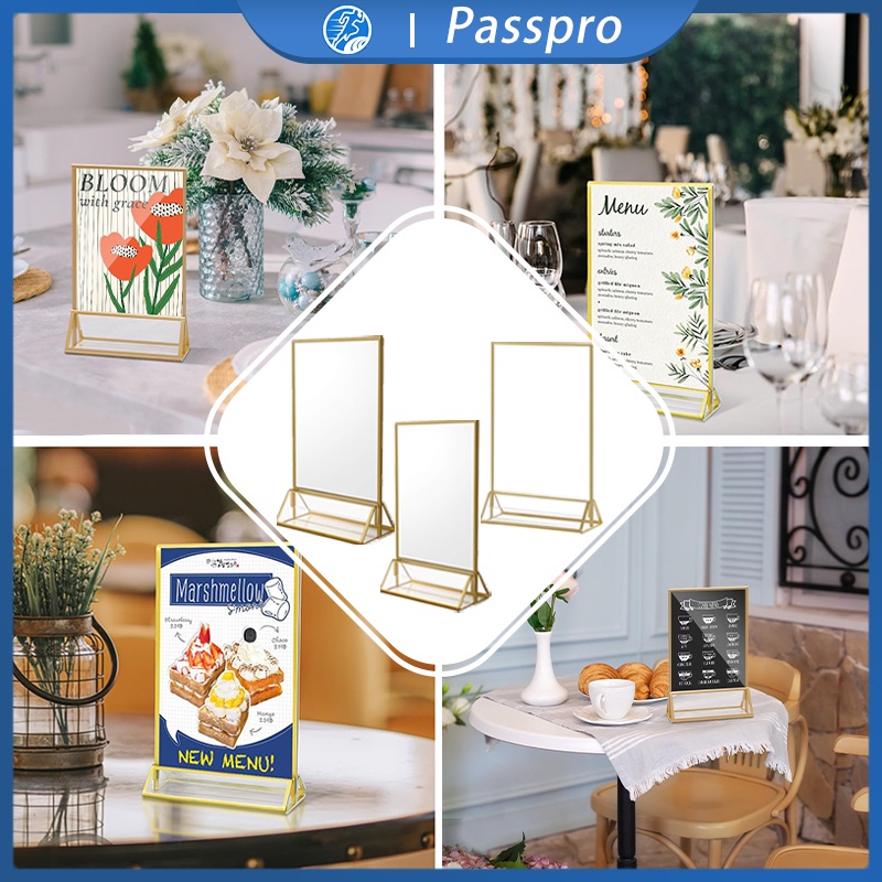 Jual Acrylic Sign Holder / Stand Menu Akrilik Tempat Brosur Holder Menu ...