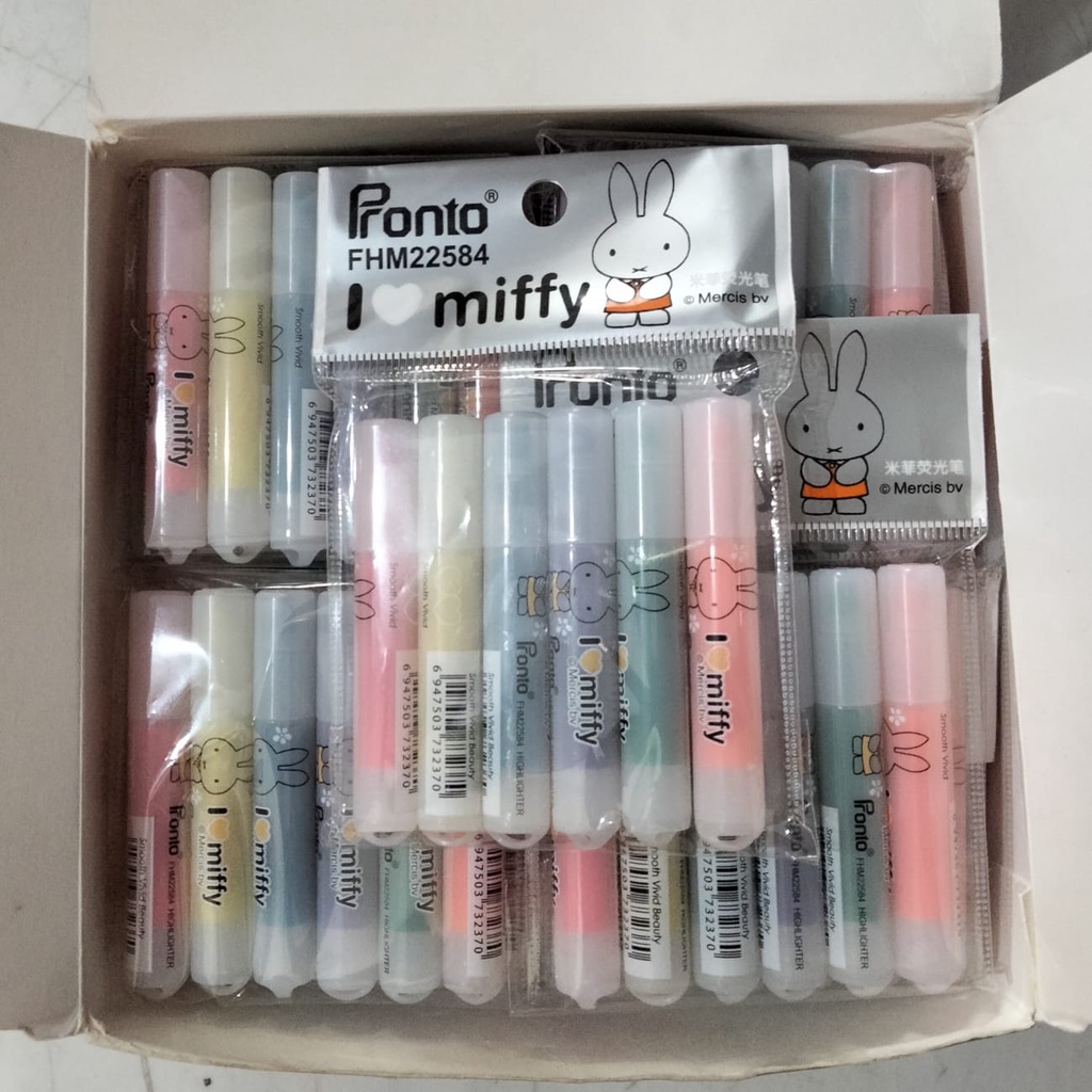 Jual Stabilo Highlighter Set 6 Warna Mini Pronto Miffy | Shopee Indonesia