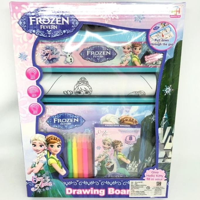 Jual Mainan anak drawing book / buku mewarnai design board frozen hello ...