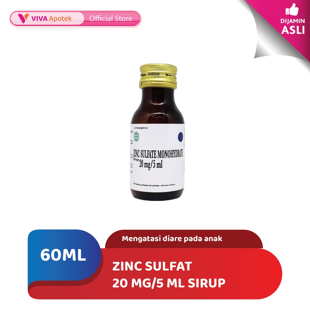 Jual Zinc Sulfat 20 mg/5 ml Sirup untuk Mengatasi Diare (60 ml) | Shopee Indonesia