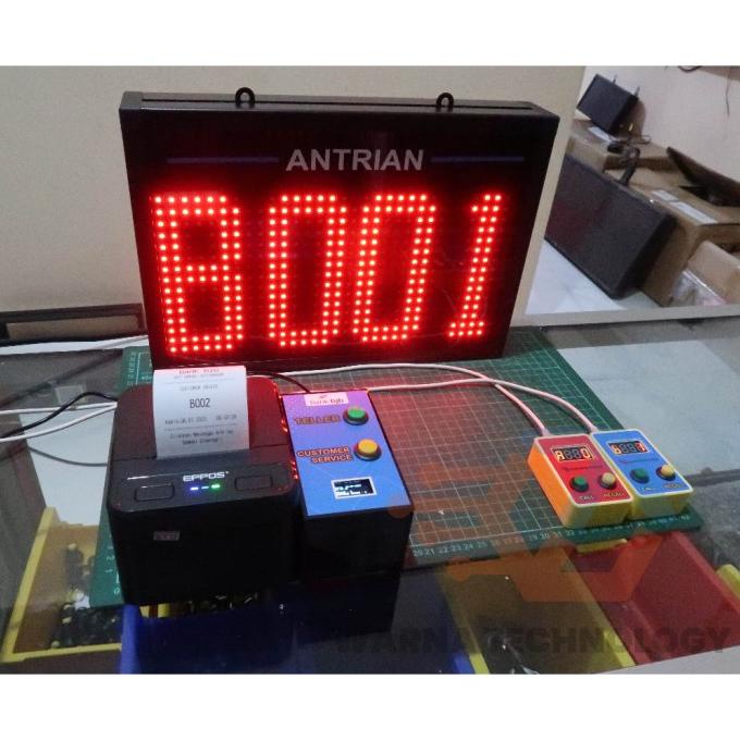 Jual Mesin Antrian 2 Layanan Dengan Display Led Dan Printer | Shopee ...
