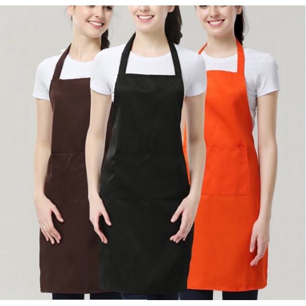 Jual Murah CELEMEK/APRON/RESTORAN/KOKI/MASAK/ CELEMEK HITAM POLOS NON ...
