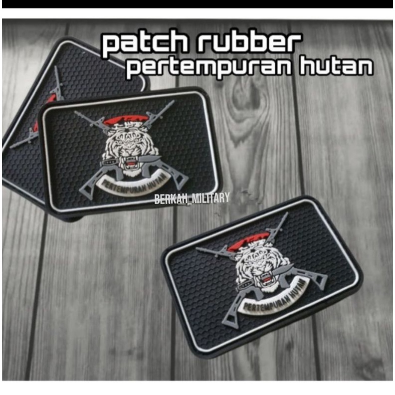 Jual Patch rubber LOGO PERTEMPURAN HUTAN/tempelan karet velcro army | Shopee Indonesia