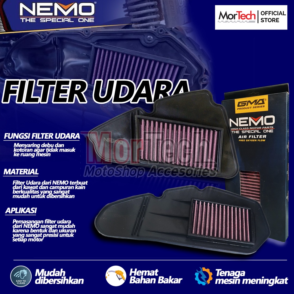 Jual Filter Saringan Udara Nemo GMA Original Motor Honda Vario 125/150 ...