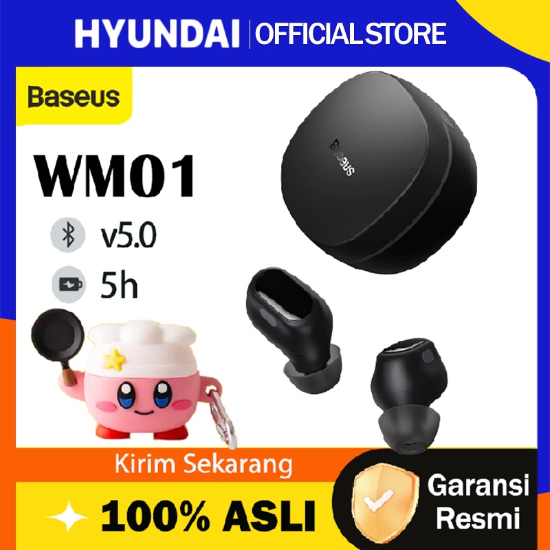 Jual Hyundai X Baseus Encok WM01 & WM01 Case True Wireless Bluetooth ...