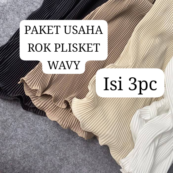 Jual 𝐆𝐀𝐋𝐄𝐑𝐘 𝐇𝐈𝐉𝐀𝐁 ( DAPAT 3PC ) Wavy Pleats Skirt / Rok Plisket Premium /Rok plisket nacy ...
