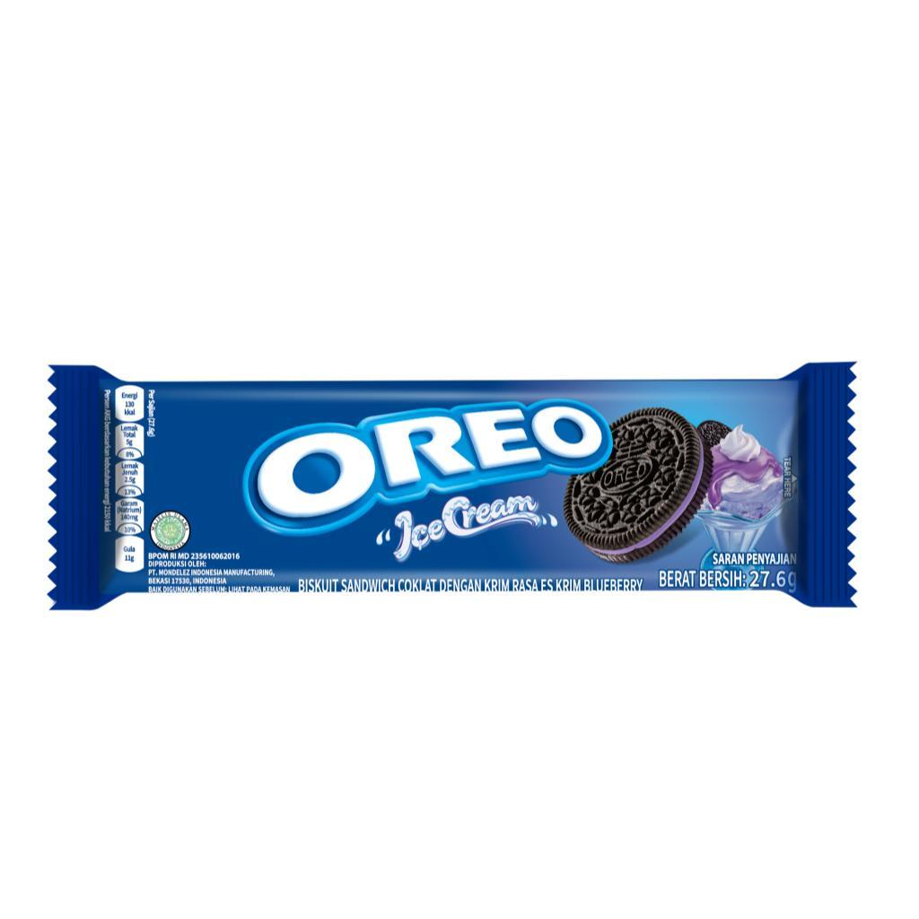 Jual Oreo Biskuit krim Blueberry 27.6 gr untuk camilan bersama keluarga ...