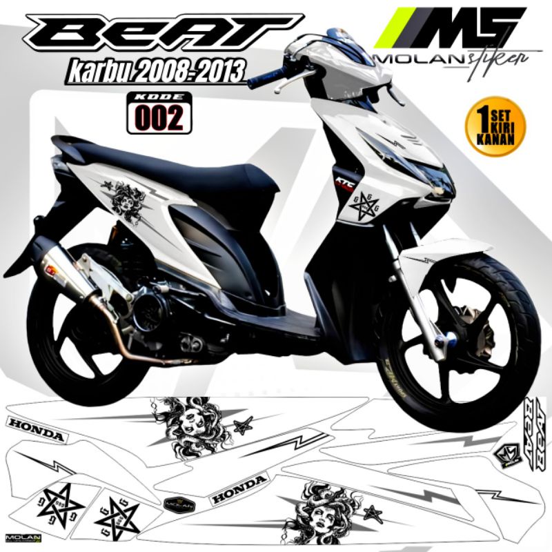 Jual Decal Sticker Striping Variasi Beat Karbu Medusa Beat Carburator ...