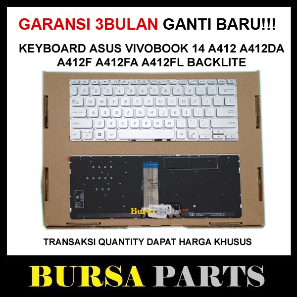 Jual Keyboard Laptop Asus Vivobook 14 A412 A412DA A412F A412FA Silver ...