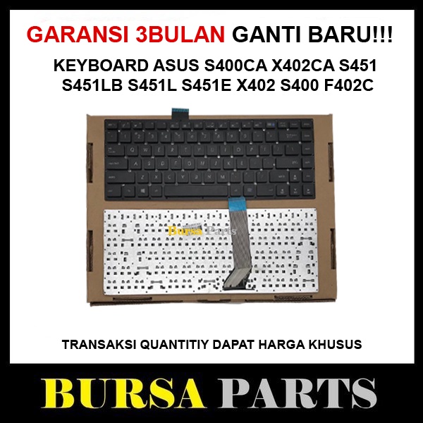 Jual Keyboard Laptop Asus S400CA x402CA S451 s451Lb S451L S451E X402C ...