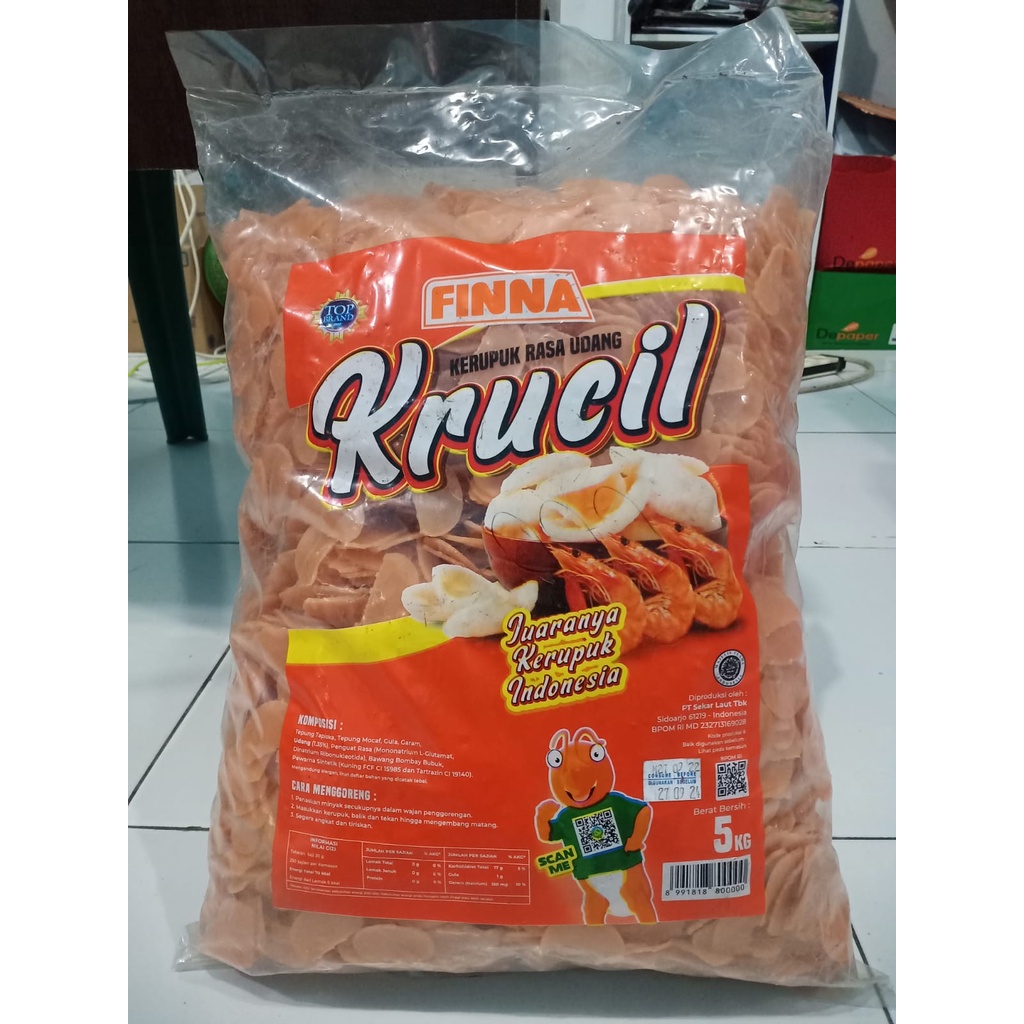 Jual (REPACK) KRUPUK MENTAH FINNA KRUCIL 250GR RASA UDANG | Shopee ...