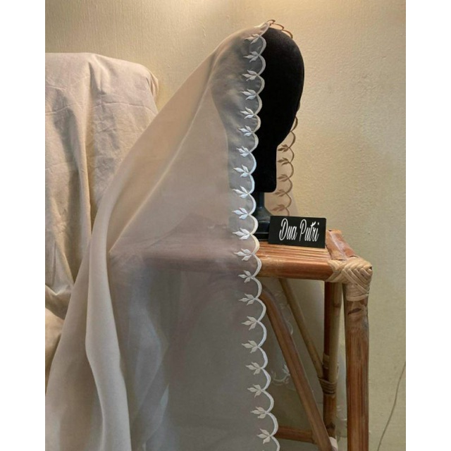 Jual TERMURAH!!!!SIAP KIRIM SLAYER/VEIL/SELENDANG ORGANZA "NUDE" BORDIR ...