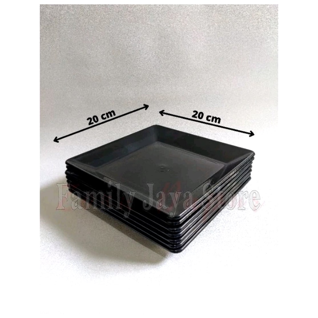 Jual BM - (1 lusin) - Piring Persegi Semi Melamin Dinnerware (20 cm ...