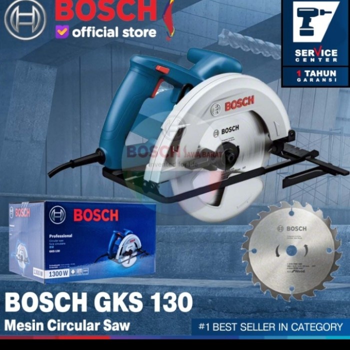 Jual Circular Saw Bosch Gks 130 7 Inch Mesin Potong Kayu Circle Bosch ...