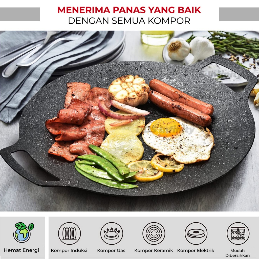 Jual Grill Pan Korean Alat Panggangan Daging/Alat Pemanggang Bulat BBQ ...