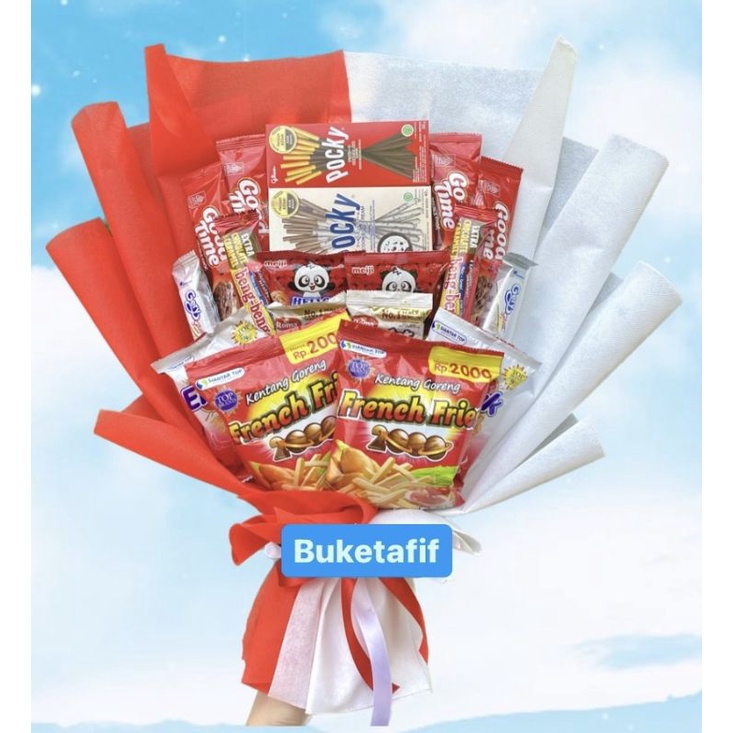 Jual BUKET PREMIUM SNACK MERAH PUTIH KEMERDEKAAN RI /HADIAH ULTAH ...