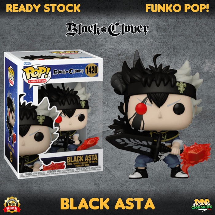 Jual PROMO!!! FUNKO POP ANIME - BLACK CLOVER - BLACK ASTA #1420 TERBARU ...