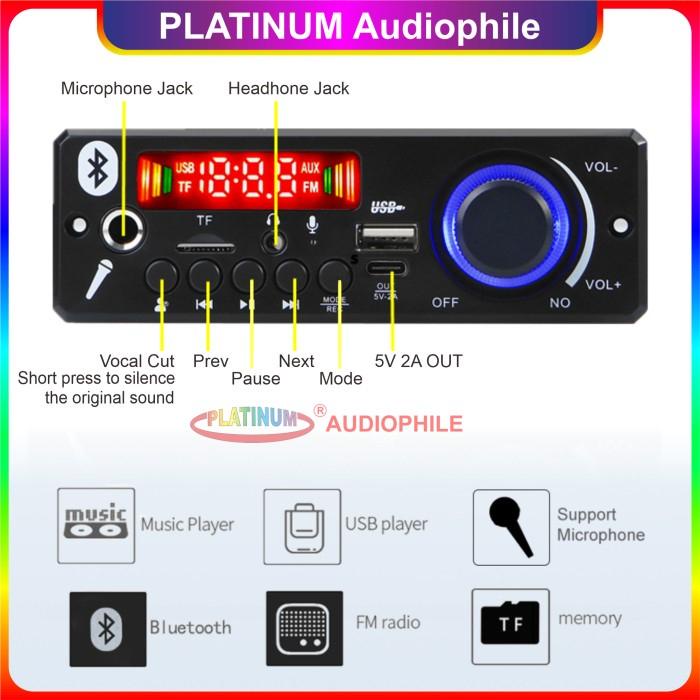 Jual Modul MP3 Bluetooth Karaoke Microphone Echo Class D Amplifier 160W ...