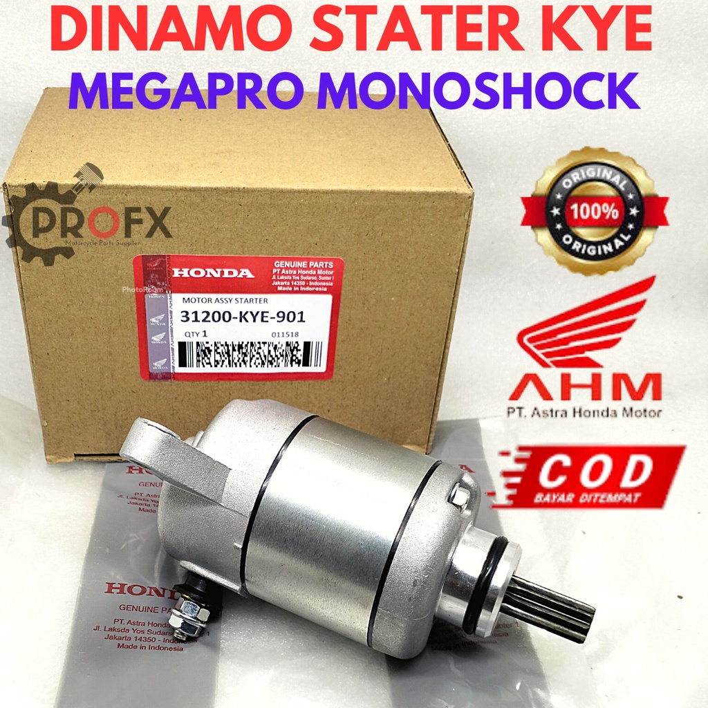 Jual DINAMO STATER MEGA PRO MONO SHOCK HONDA KYE KUALITAS ORIGINAL ASLI ...