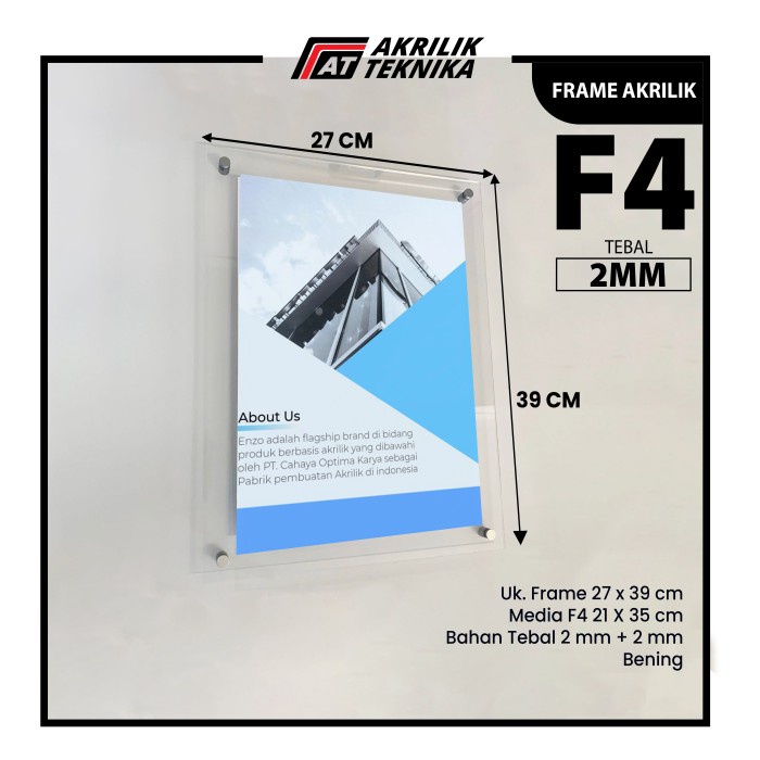 Jual Terlaris Frame / Bingkai / Display Poster Akrilik Berkualitas Ukuran F4 | Shopee Indonesia