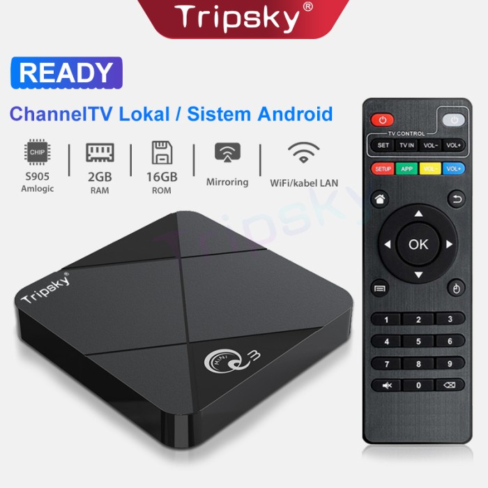 Jual Android Box Tv Ram 2GB 16GB Rom Q3 Android 9 STB Tv Box 4K Smart ...