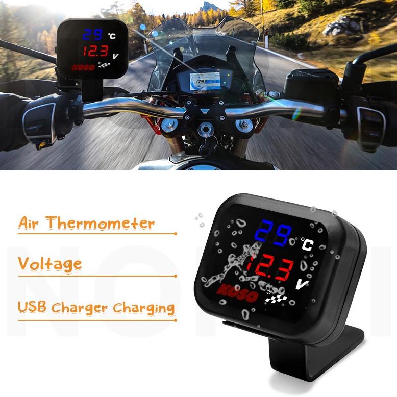Jual Sale Voltmeter Koso 3 In 1 USB Charger Universal SEMUA MOTOR Anti ...