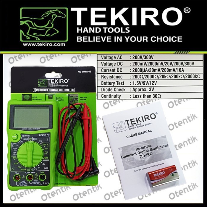 Jual Tekiro Compact Multimeter Digital - Multitester Avometer Multi ...