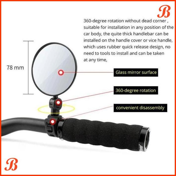 Jual BICYCLE REARVIEW MIRRORS FOR HANDLEBAR CYCLING REAR VIEW BICYCLE ...